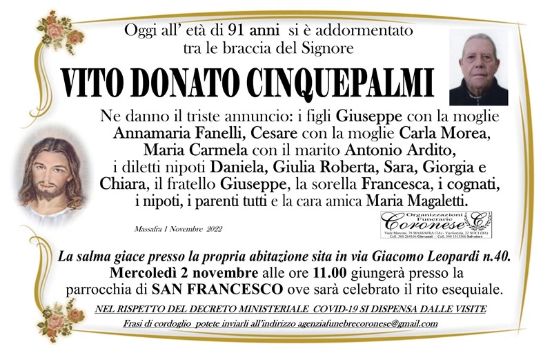 ViviWebTv - Massafra | Vito Donato Cinquepalmi