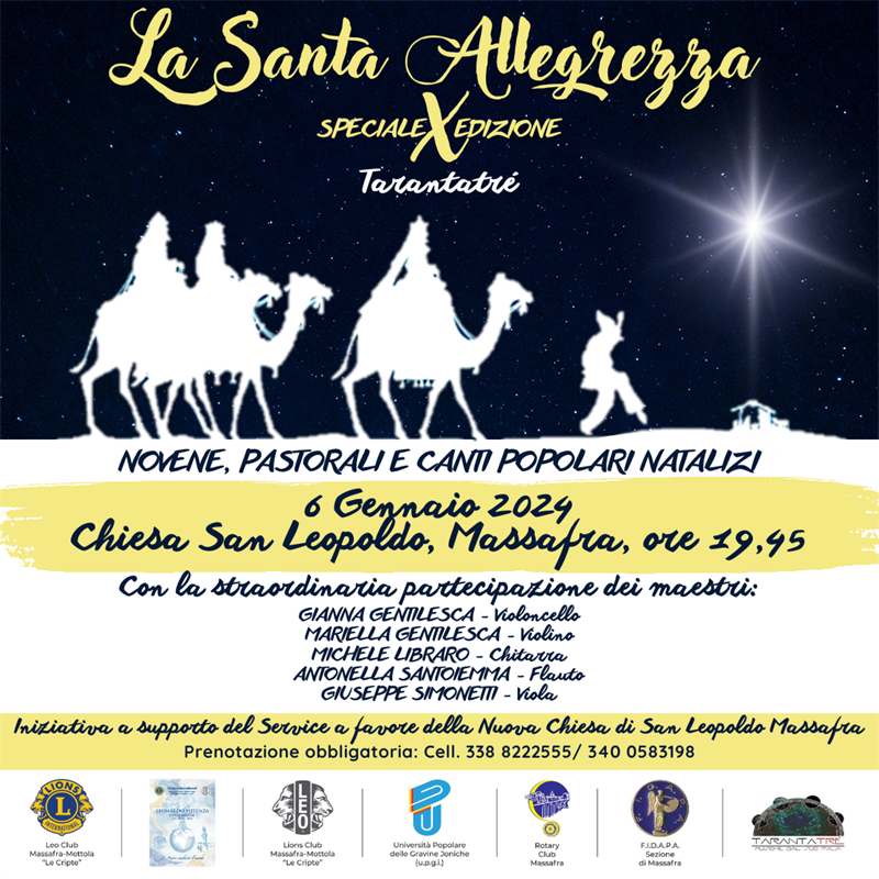 ViviWebTv - Massafra | Un viaggio musicale nel tempo con "La Santa ...