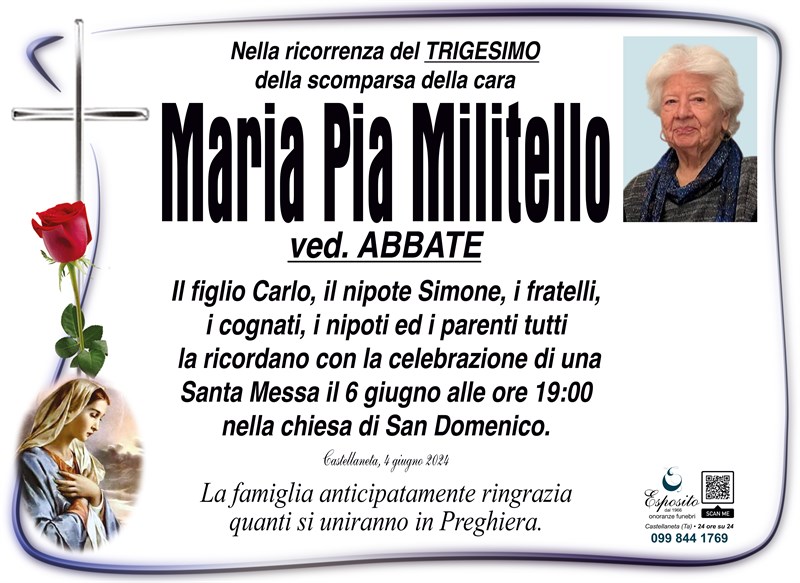 ViviWebTv - Trigesimo di Maria Pia Militello