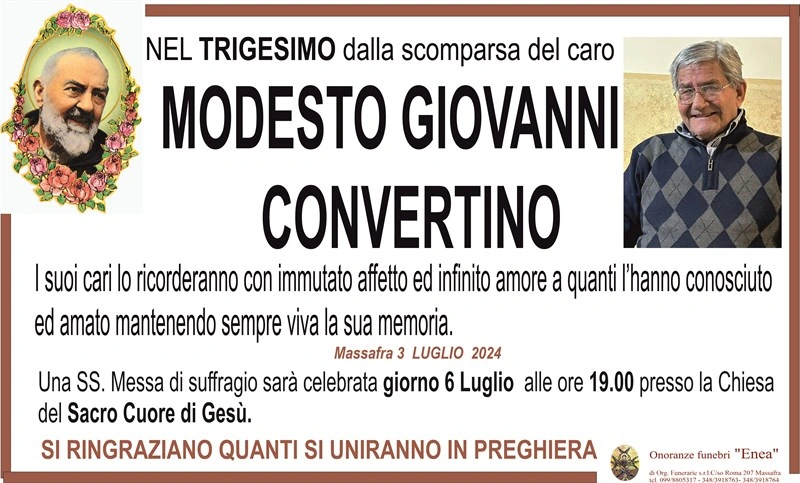 ViviWebTv - Trigesimo di MODESTO GIOVANNI CONVERTINO