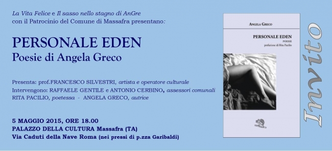 ViviWebTv - News | PRESENTAZIONE DEL LIBRO "PERSONALE EDEN" DI ANGELA GRECO